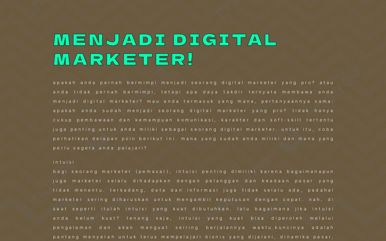 Digital marketer